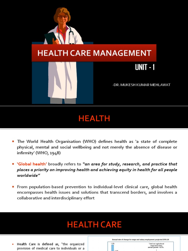 Health Care Management - UNIT1 | PDF | Health Care | Patient