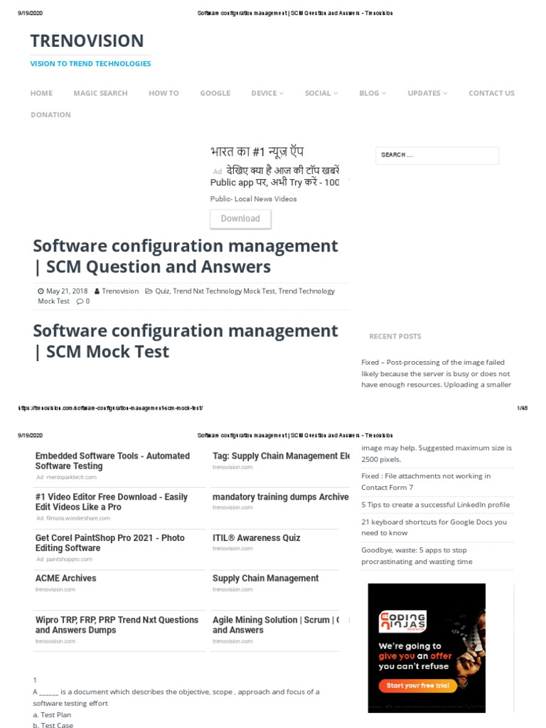 Software Configuration Management - SCM Question and Answers ...