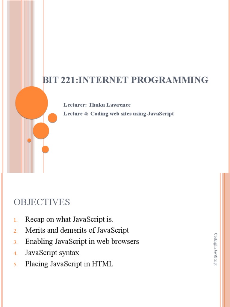 Coding in Javascript | PDF | Java Script | Dynamic Web Page