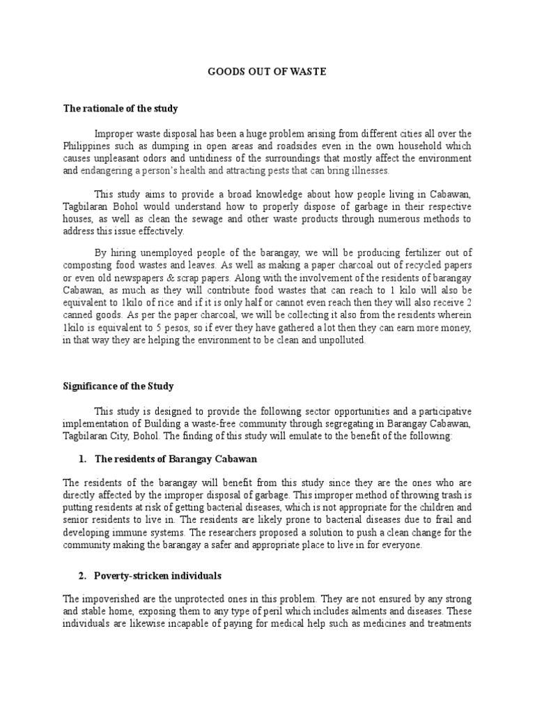 Goods Out of Waste | PDF | Sustainability | Waste Management