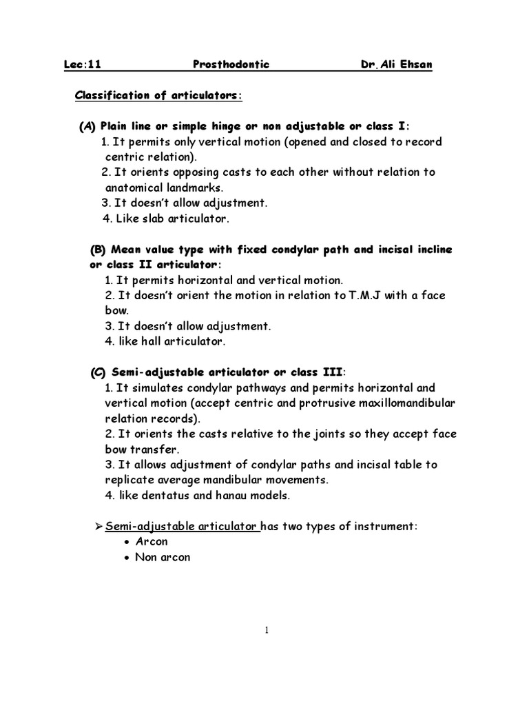 Pros Lec.11 | PDF | Mouth | Dentistry