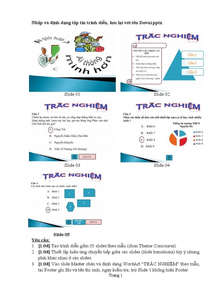 Bai Tap Powerpoint 5 | PDF
