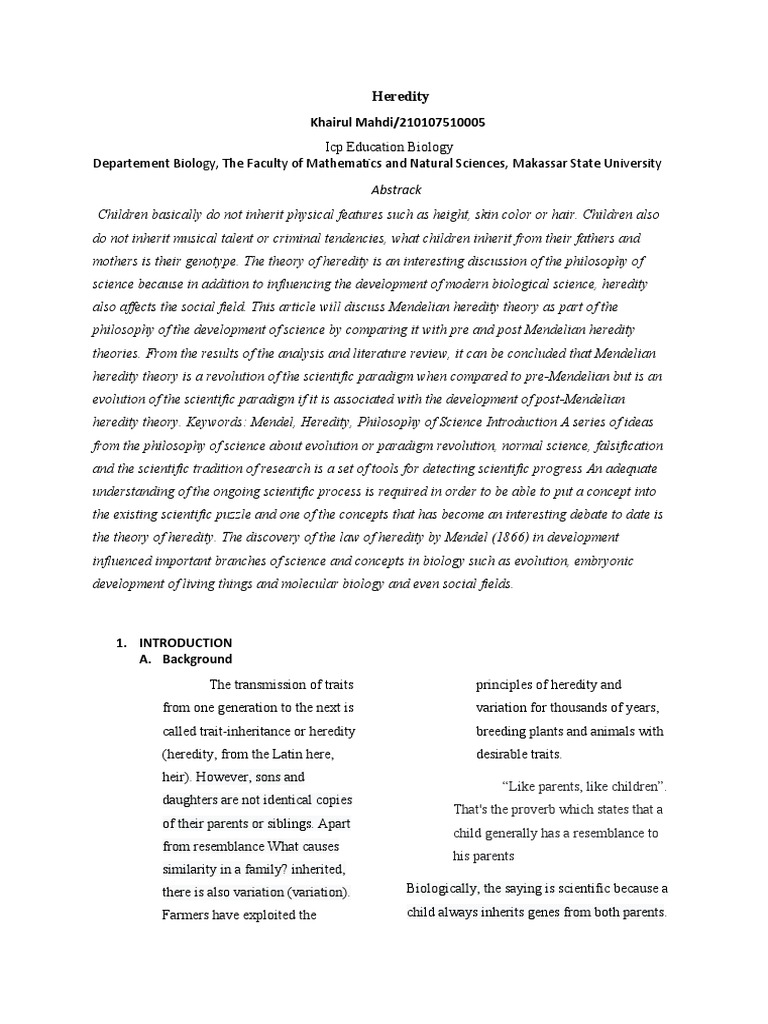 Heredity | PDF | Heredity | Evolution