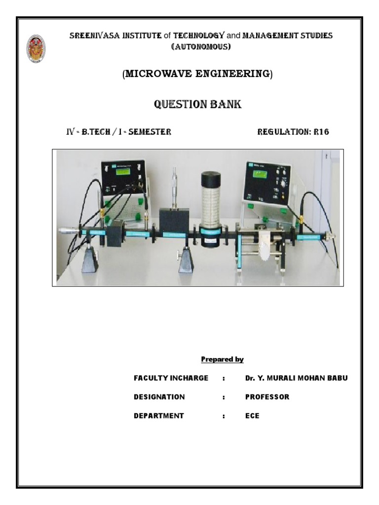 Question Bank: (Microwave Engineering) | PDF | Waveguide | Microwave