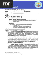 Creative Writing Module 2 | PDF | Metre (Poetry) | Haiku