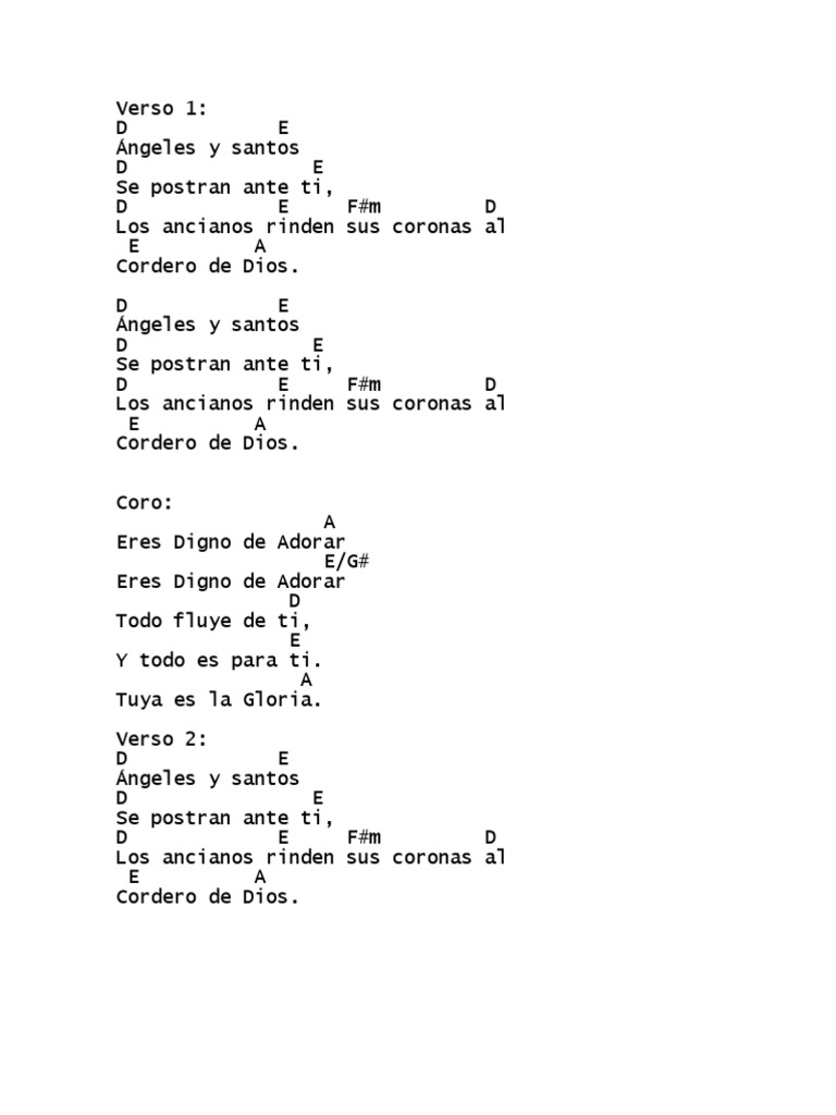 Eres Digno de Adorar | PDF