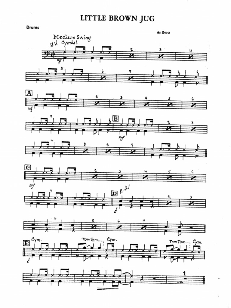 Little Brown Jug - Drums | PDF