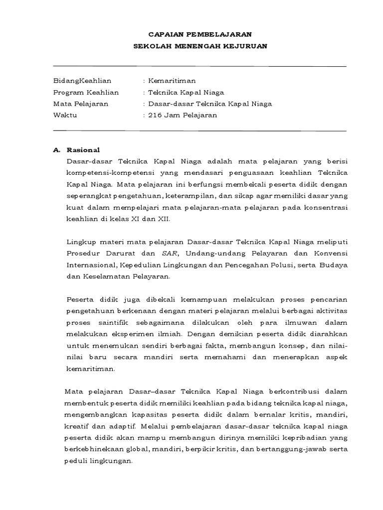 7.3 CP Dasar-Dasar Teknika Kapal Niaga LAYOUTED | PDF