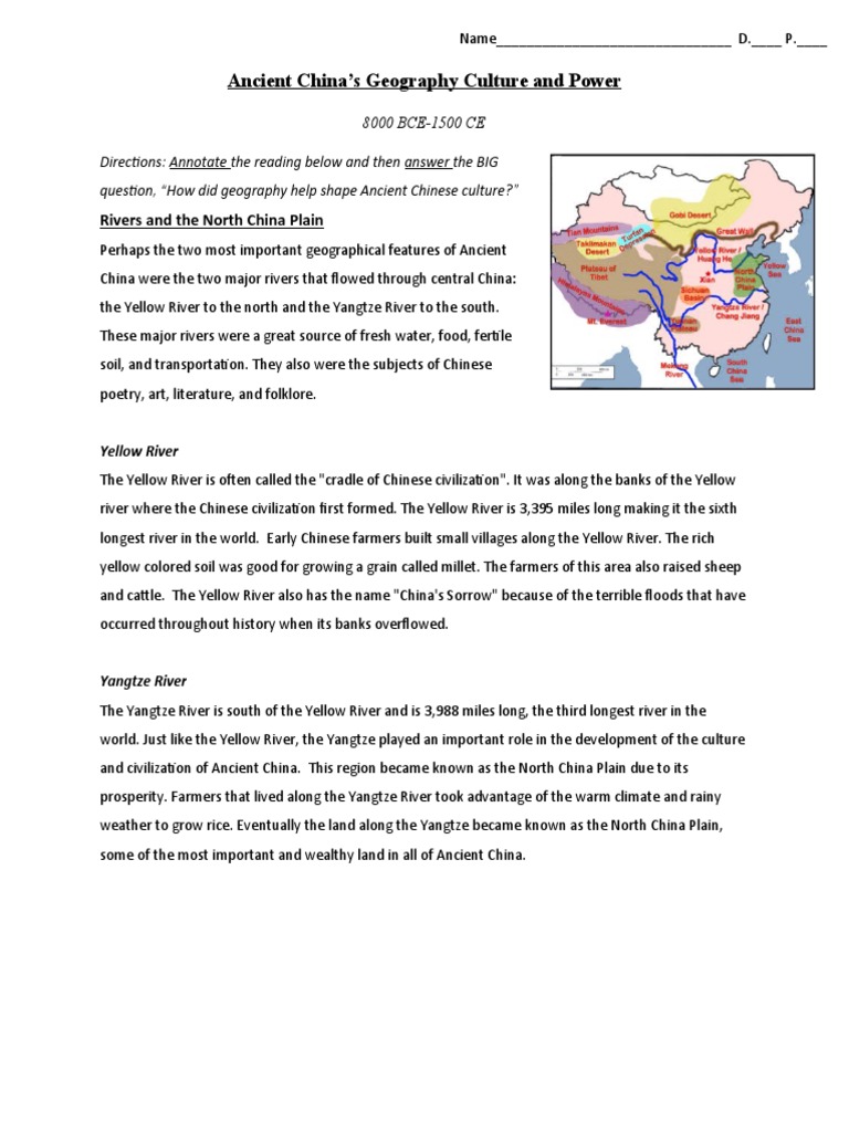 Ancient China's Geography and Culture | PDF | Silk Road | China