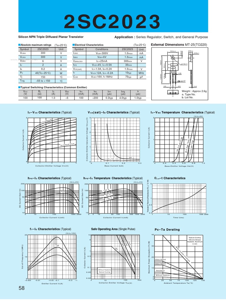 Silicon NPN Triple Diffused Planar Transistor | PDF | Bipolar Junction Transistor | Electrical ...