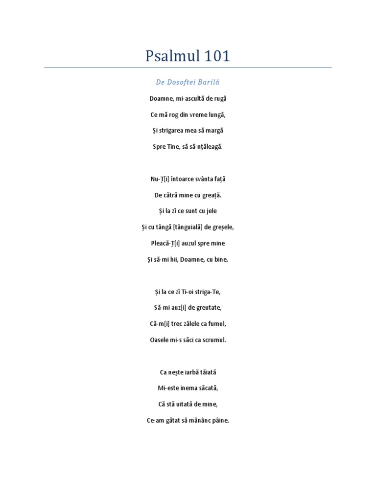 Psalmul 101 | PDF