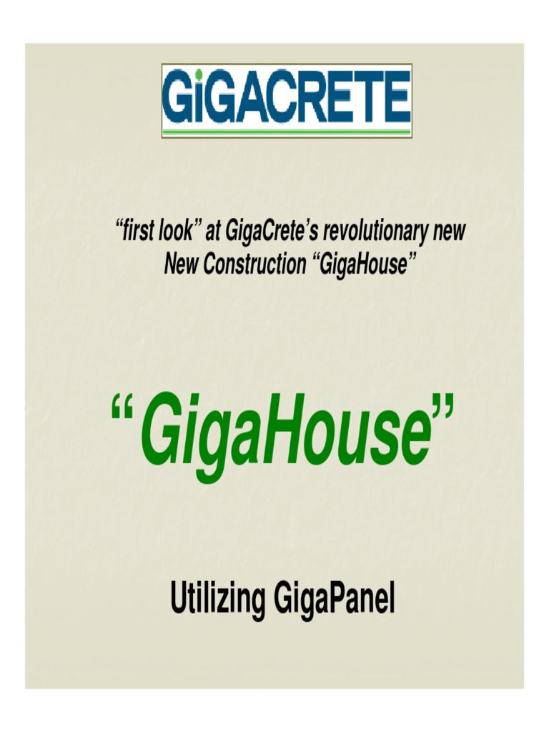 Revolutionary GigaCrete GigaHouse Utilizes Prefab Insulated Steel Panel ...