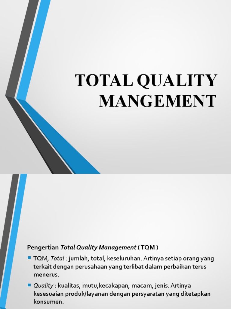 Total Quality Mangement | PDF