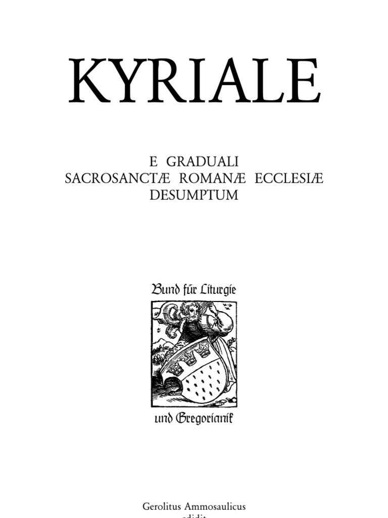 Kyriale Romanum | PDF | Anglicanisme | Musique d'église