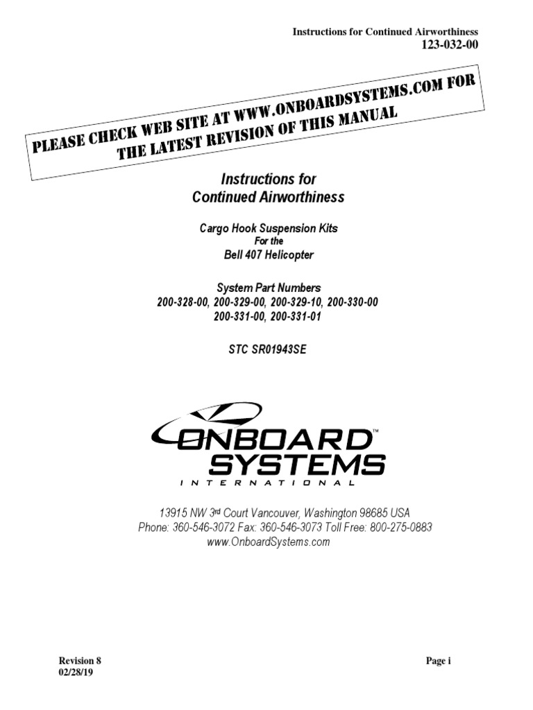 Instructions For Continued Airworthiness | PDF | Federal Aviation ...