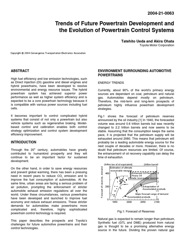 Trends of Future Powertrain Development and The Evolution of Powertrain ...