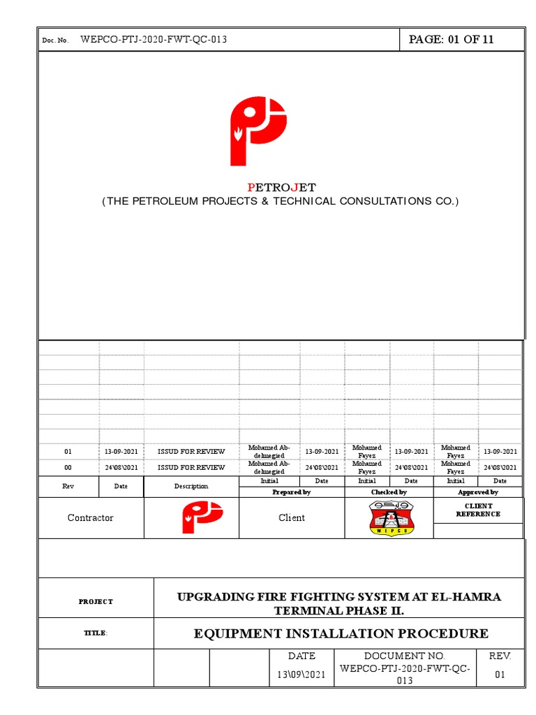 Equipment Installation Procedure | PDF | Crane (Machine ...