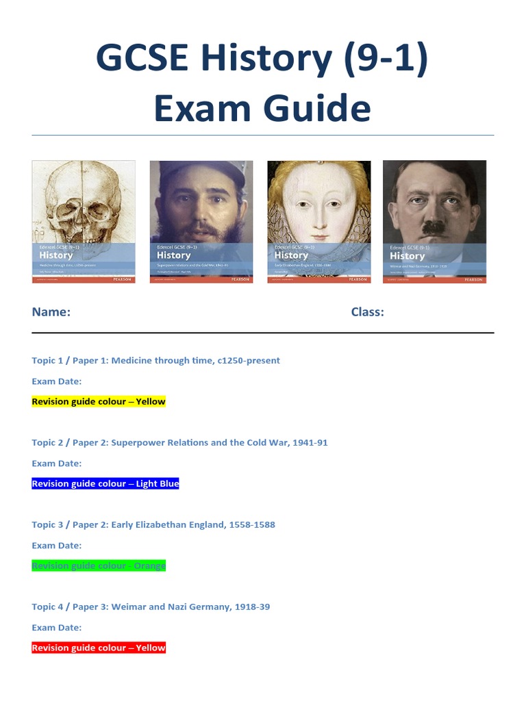 GCSE History Revision Guide Overview | PDF | Medicine | Health Sciences