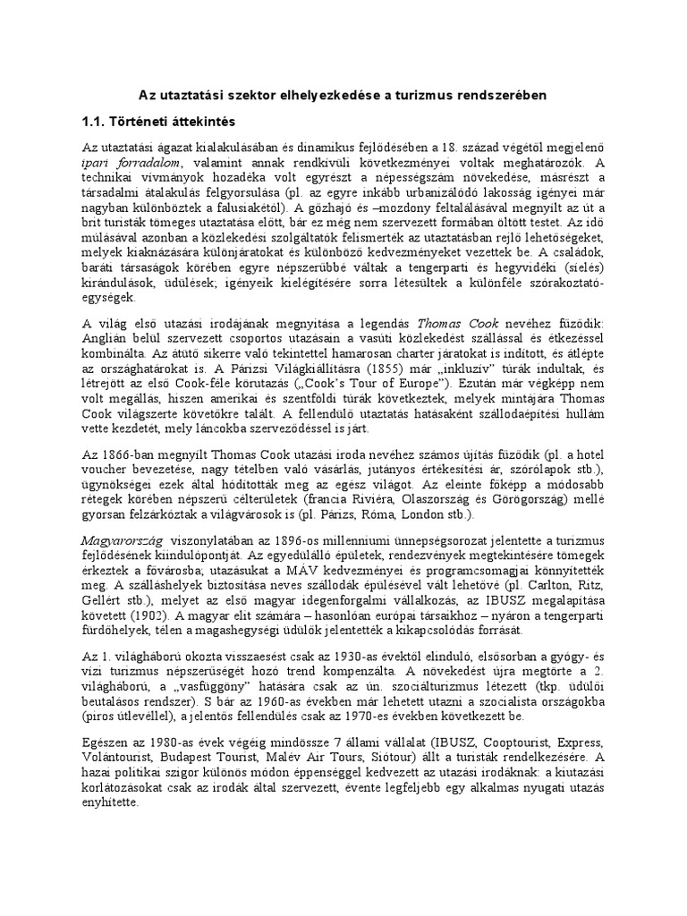 Utazási Szektor | PDF