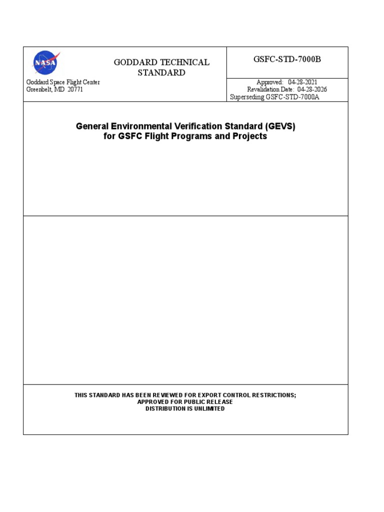 Gsfc-std-7000b Signature Cycle 04-28-2021 Fixed Links | PDF ...