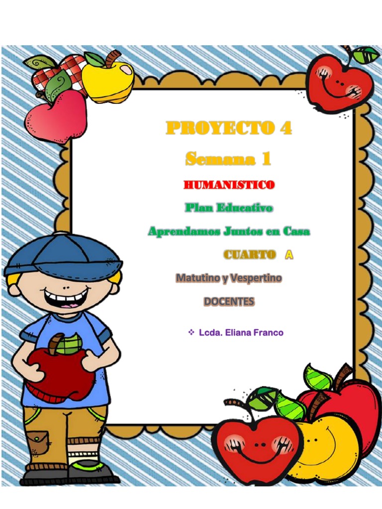 Actividades Educativas Semana 1 4°A | PDF