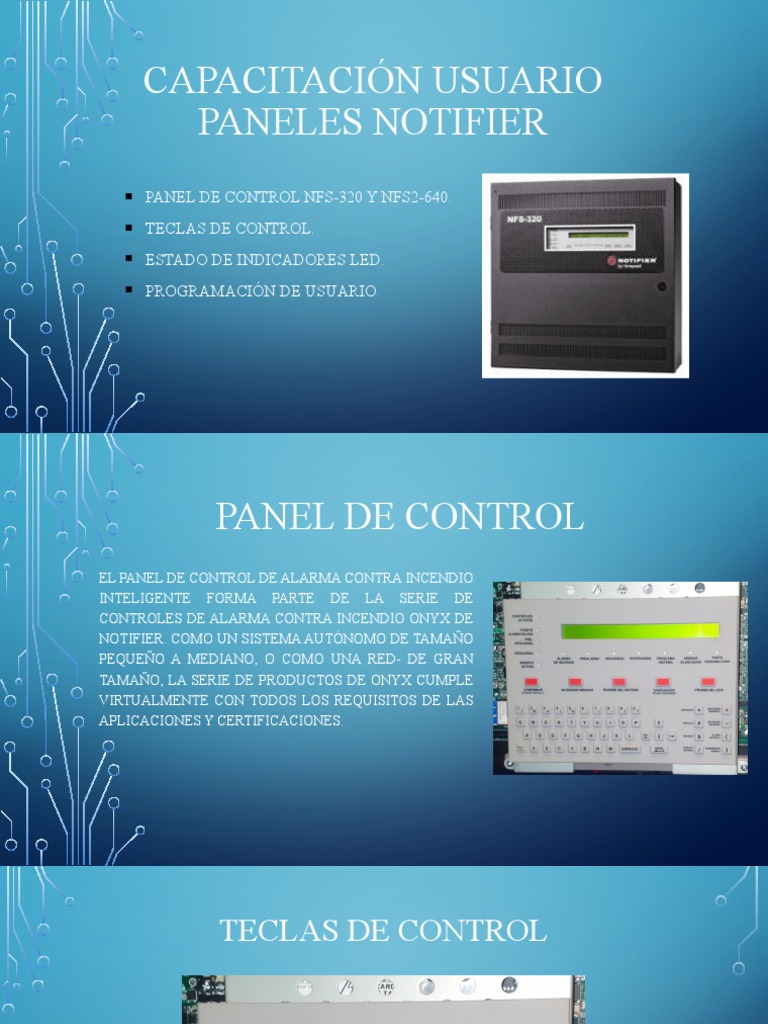 Capacitación Usuario Paneles Notifier | PDF | Diodo emisor de luz ...