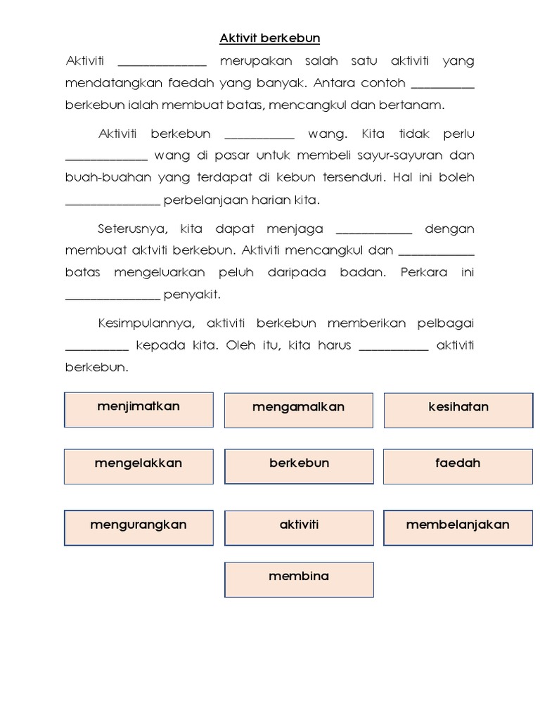 Aktivit Berkebun Karangan | PDF