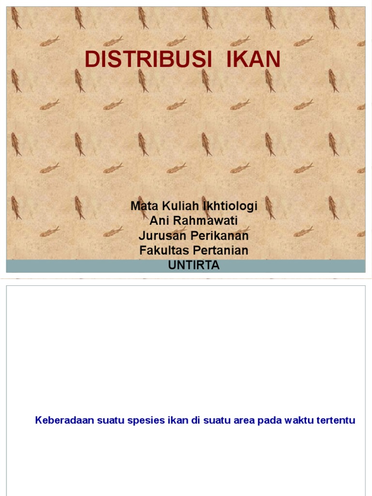 Distribusi Ikan Berdasarkan Habitat dan Geografi | PDF