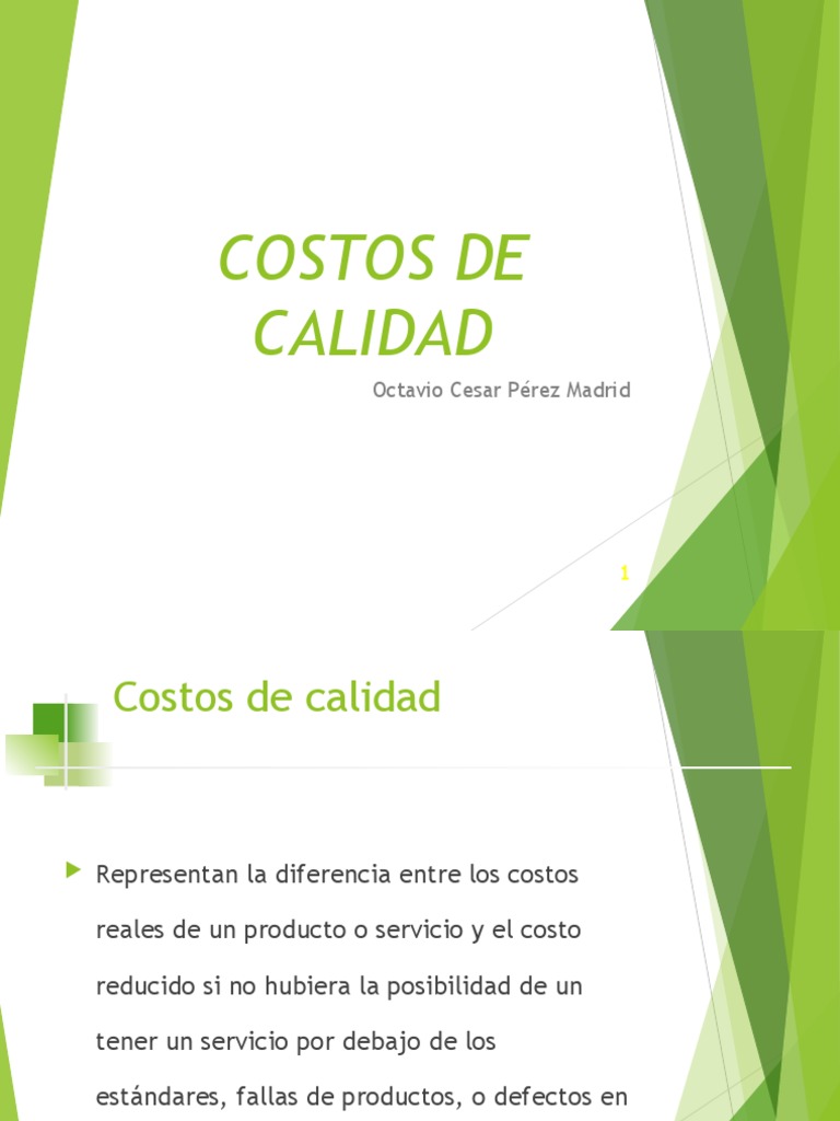 Costos de Calidad | PDF | Calidad (comercial) | Procesos de negocio