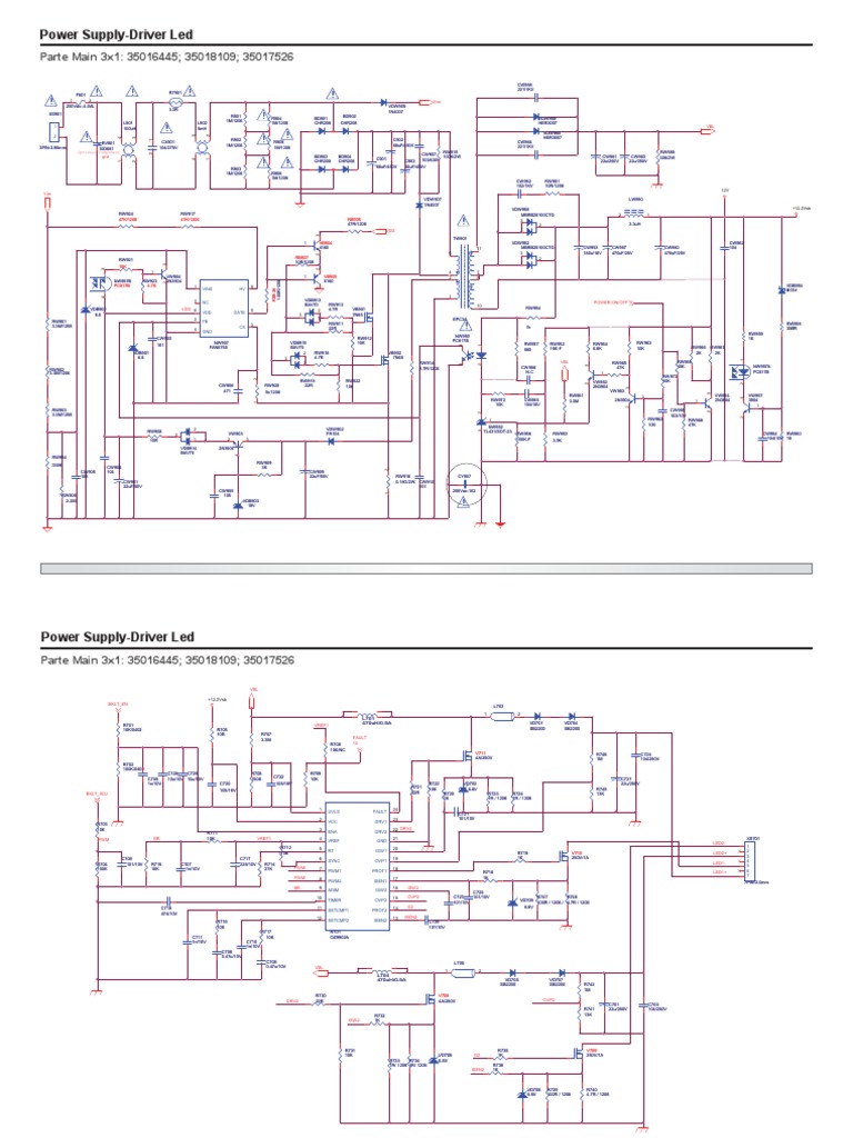 Power Supply-Drv Led Parte Main (3x1) 35016445 - 35018109 - 35017526 | PDF