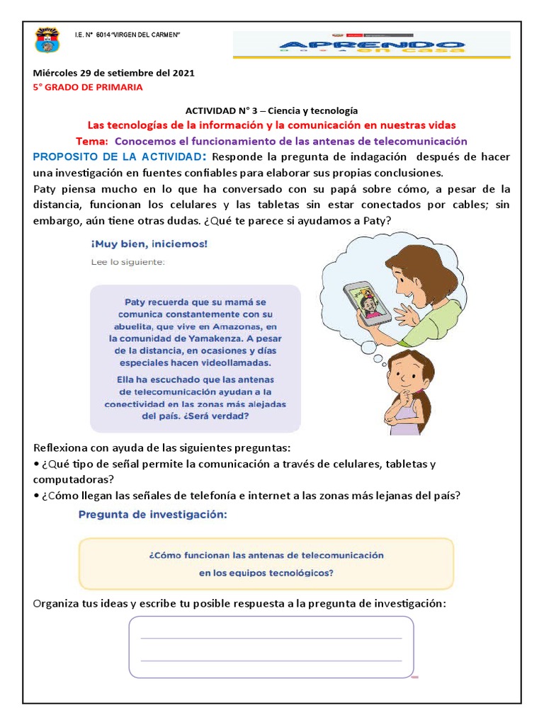 Actividad 3 Ciencia y Tecnologia | PDF | Telefonía móvil | Internet
