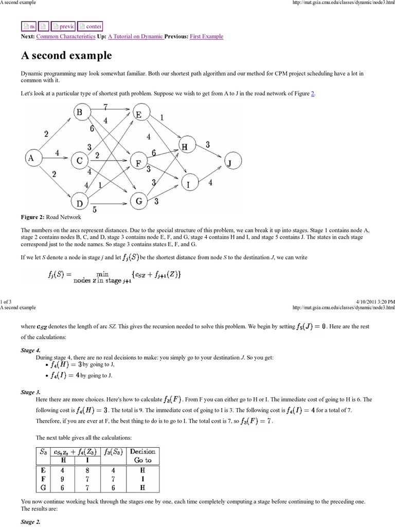 A Second Example | PDF | Dynamic Programming | Applied Mathematics
