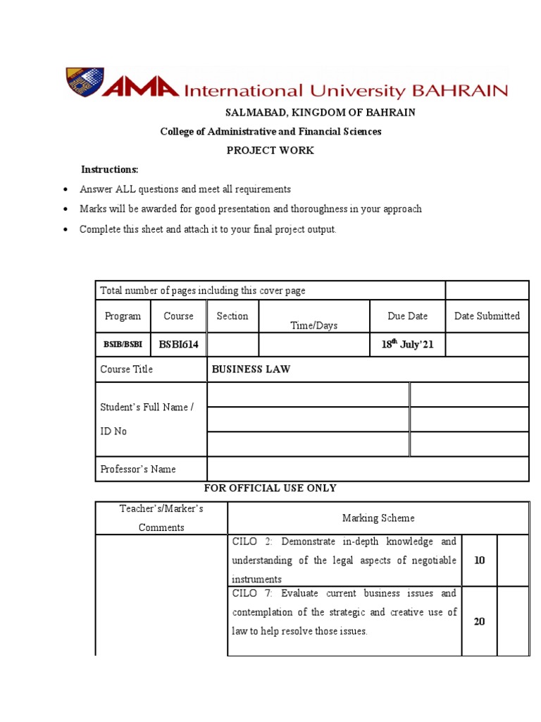 Salmabad, Kingdom of Bahrain College of Administrative and Financial ...