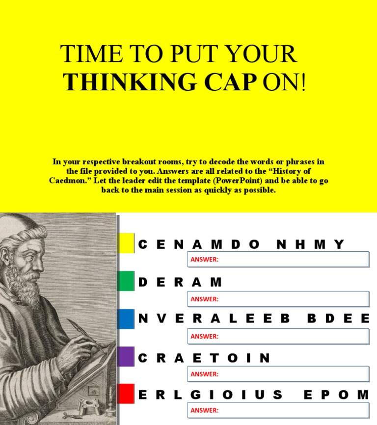 Time To Put Your: Thinking Cap On! | PDF