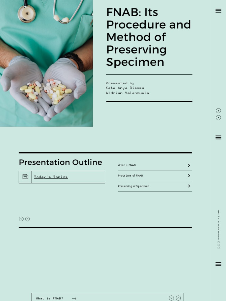 FNAB Its Procedure and Method of Preserving Specimen | PDF | Biopsy ...
