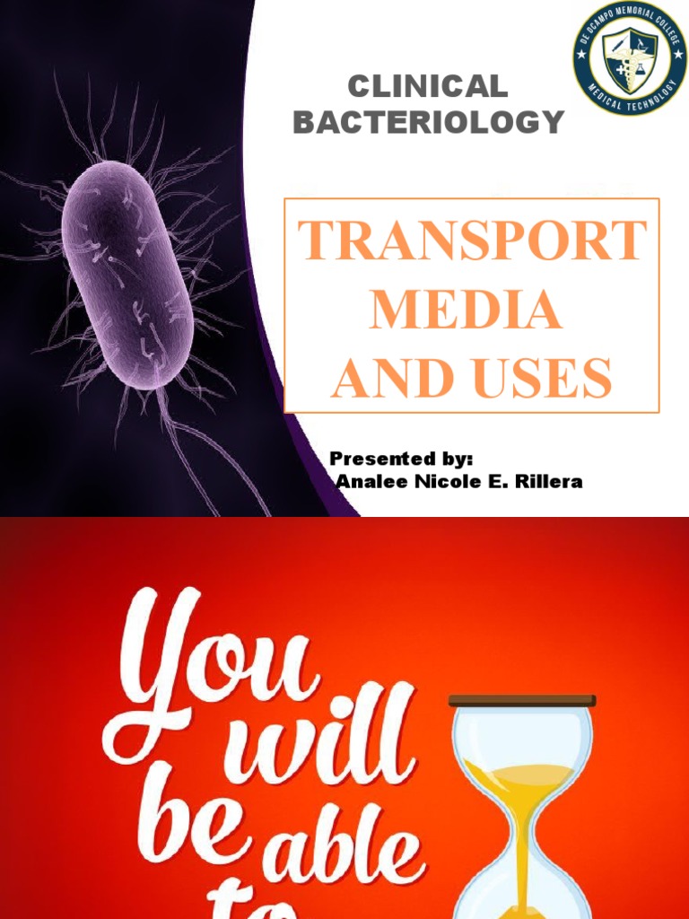 Transport Media and Uses: Clinical Bacteriology | PDF | Bacteria | Biology