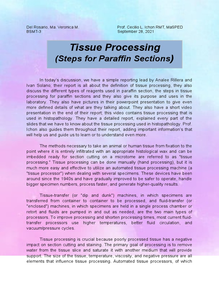 Reaction Paper Histopath Activity 7 | PDF | Histopathology | Histology