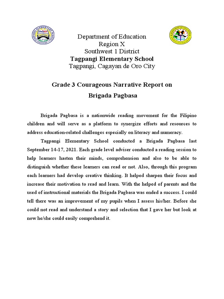 Narrative Brigada Pagbasa | PDF