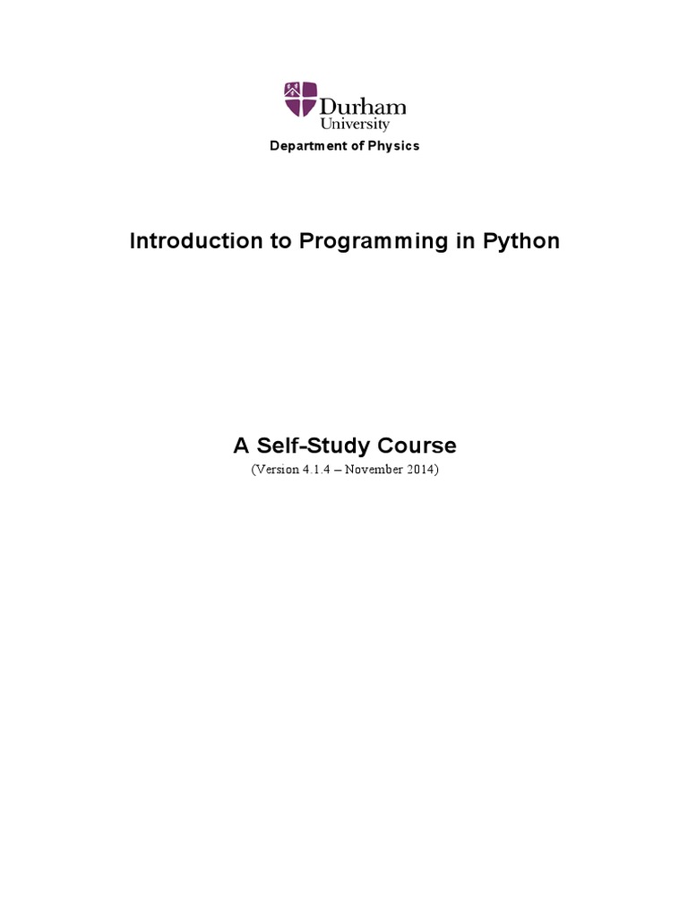 Introduction To Programming in Python | Download Free PDF | Python ...