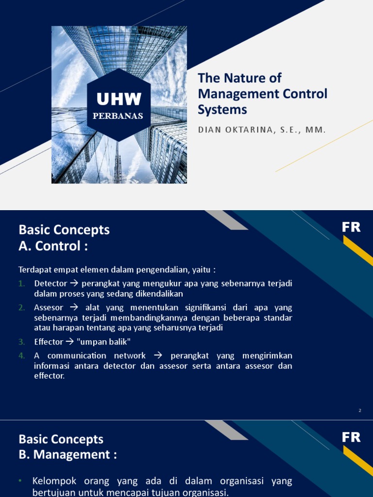CH 1 - The Nature of Management Control Systems | PDF