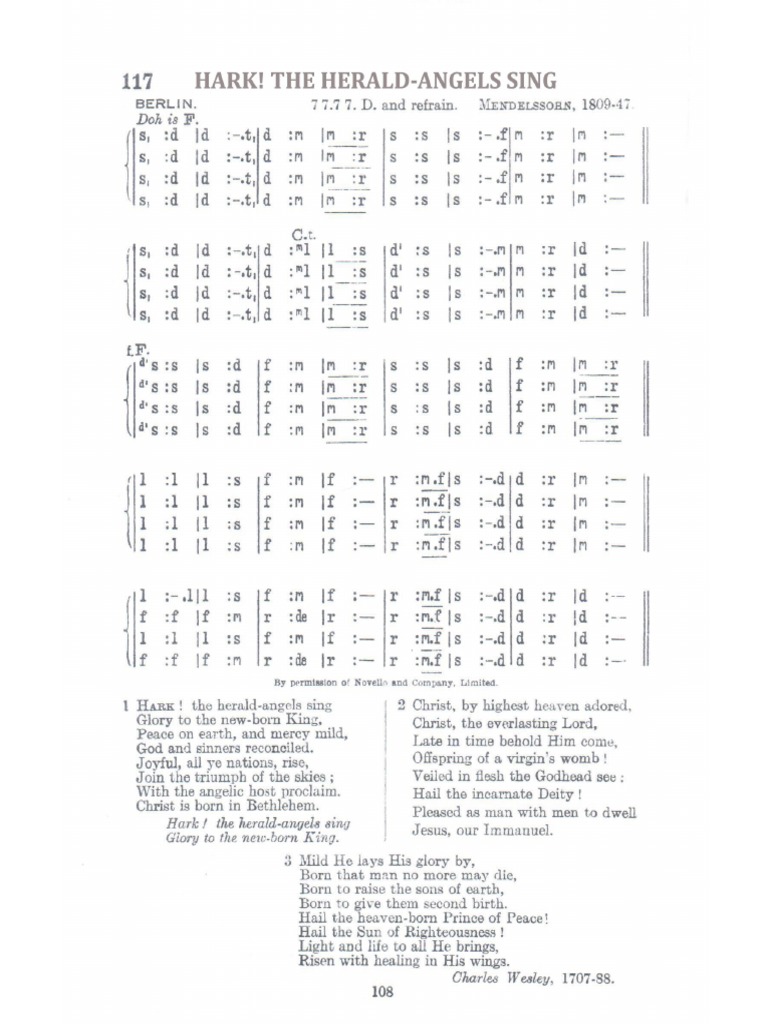 12 Hark The Herald Angels Sing Solfa | PDF
