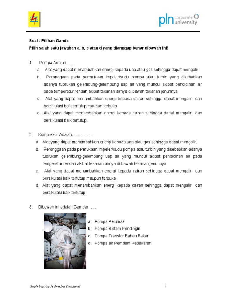 Soal Pemeliharaan Pompa | PDF