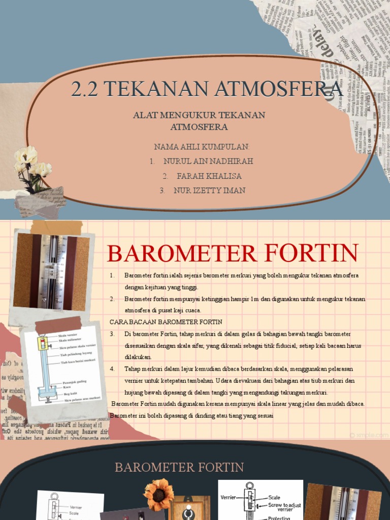 2.2 Tekanan Atmosfera Barometer (Kumpulan 5) | PDF