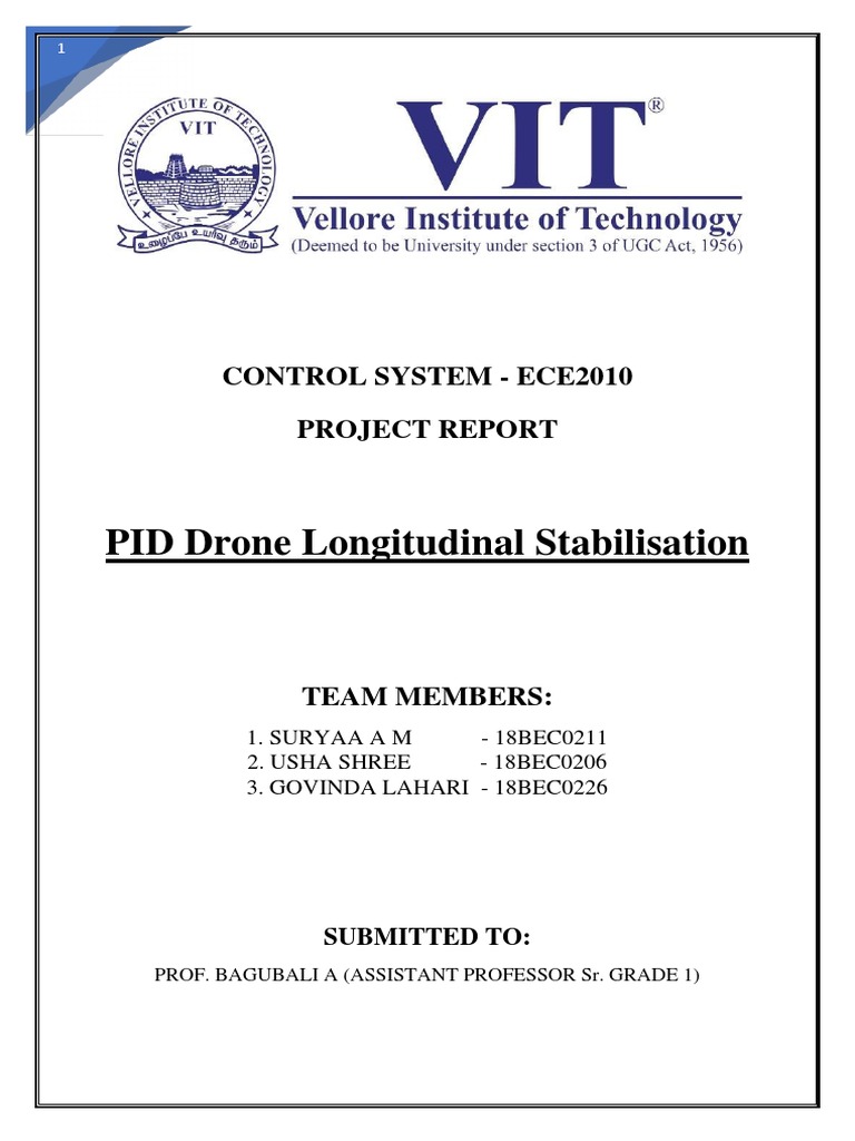PID Control for Drone Stabilization | PDF | Control Theory | Quadcopter