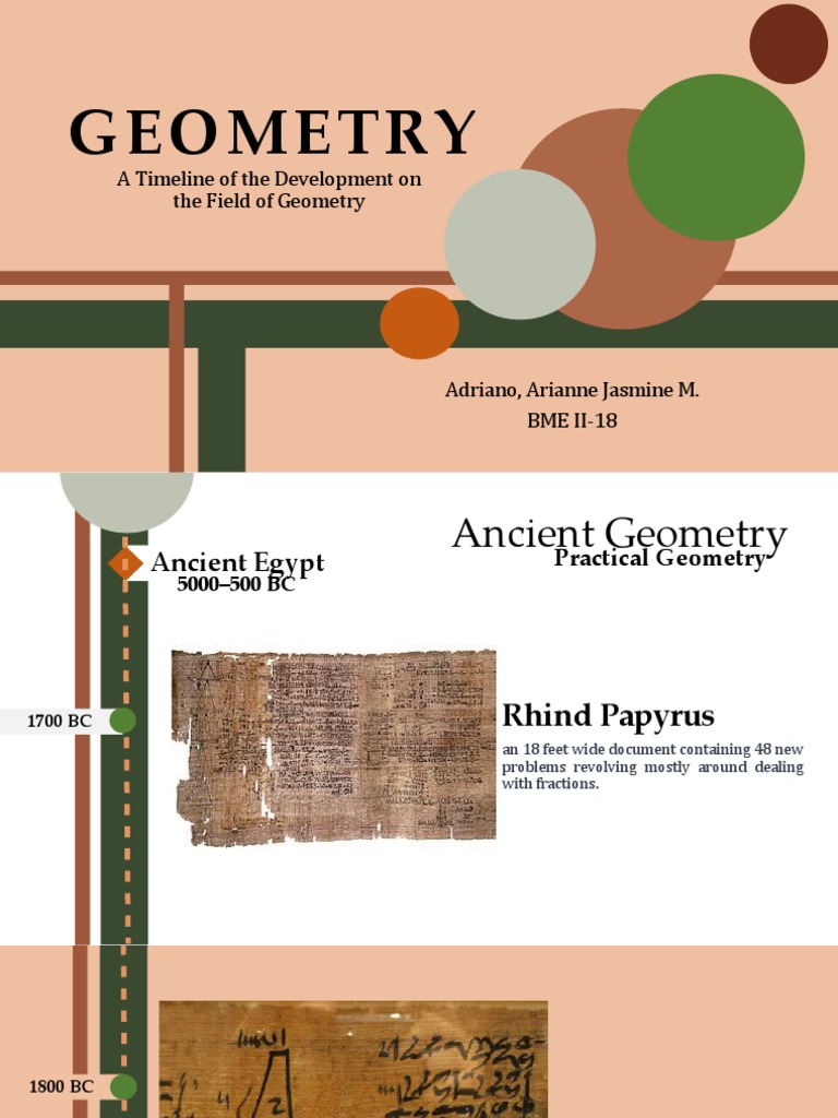 Geometry: A Timeline of The Development On The Field of Geometry | PDF ...
