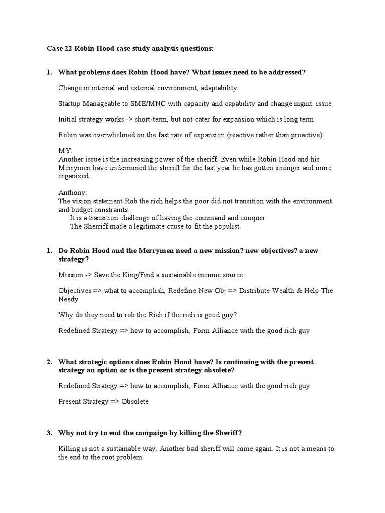 Robin Hood Case Study Analysis | PDF | Business | Economies