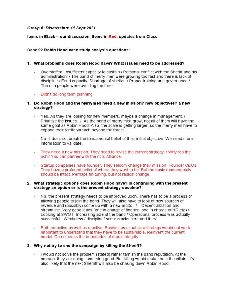 Robin Hood Case Study Analysis | PDF | Business
