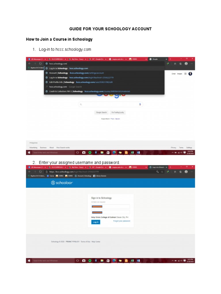 Guide For Your Schoology Account | PDF | Career & Growth | Business