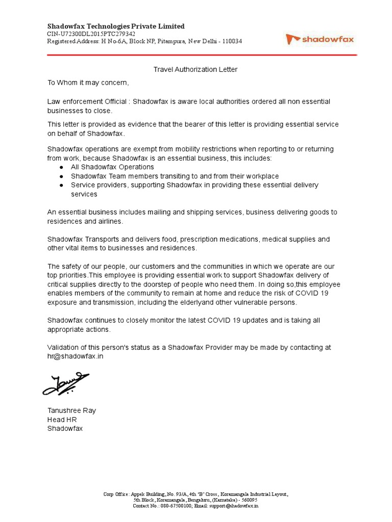 Permission Letter - Offroll, DP | PDF