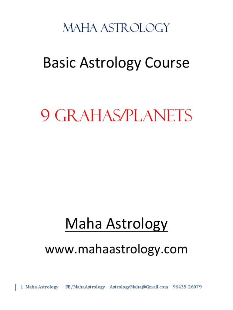 9 Grahas - Planets | PDF | Planets In Astrology | Hindu Astrology